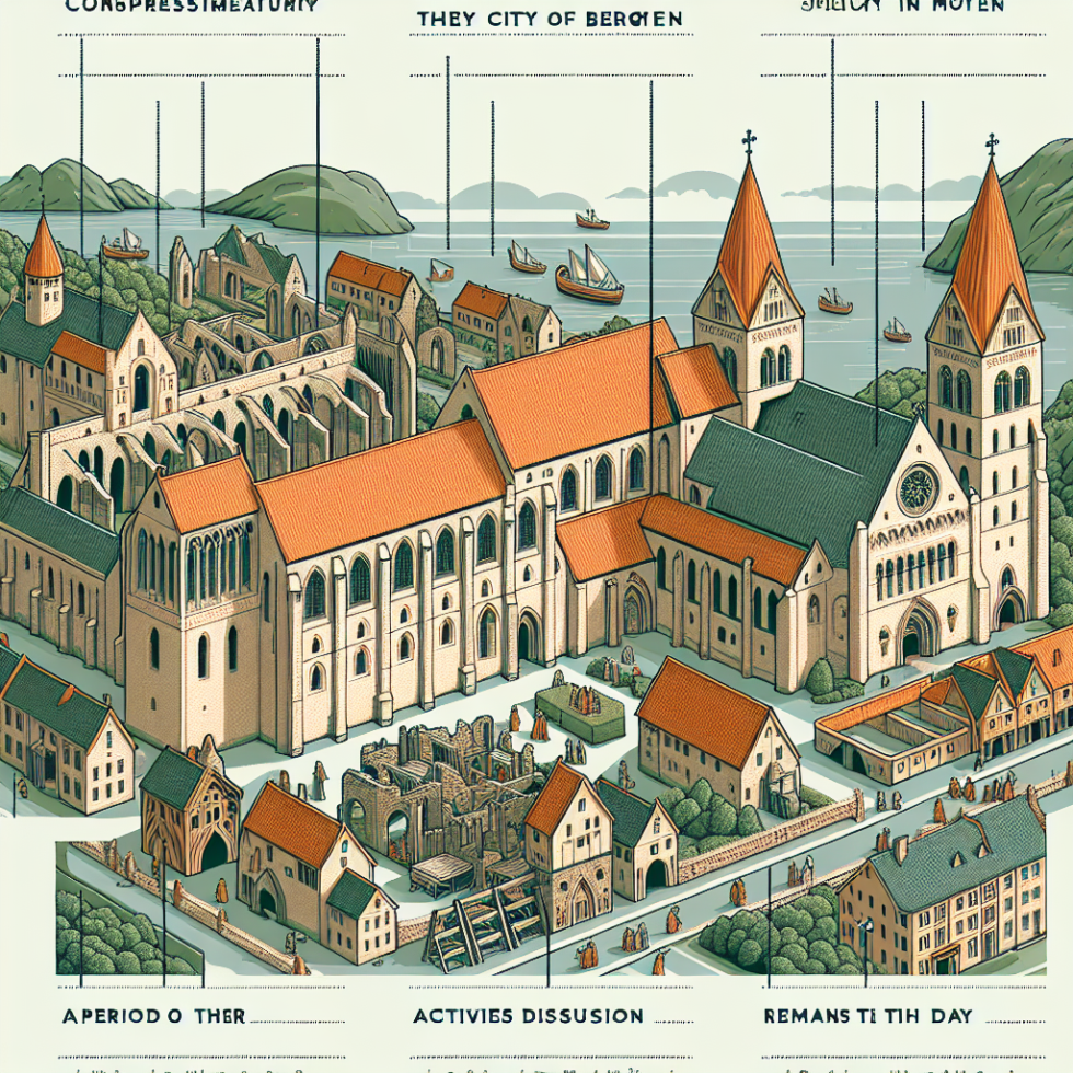 Samtlige klostre i middelalderens Bergen. | Rune Slettebakken